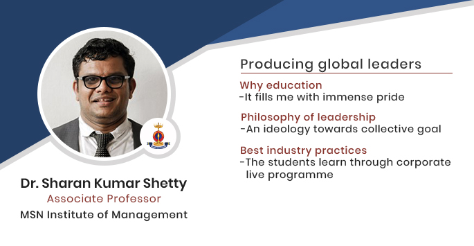 MSN Institute of Management: Dr. Sharan Kumar Shetty, Associate Professor