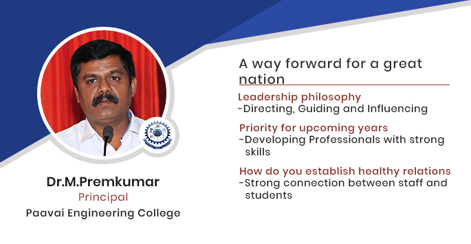 Paavai Engineering College: Dr.M.Premkumar, Principal
