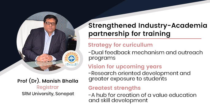 SRM University Sonepat: Prof (Dr). Manish Bhalla, Registrar