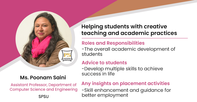 SPSU: Ms. Poonam Saini, Assistant Professor, Department of CSE