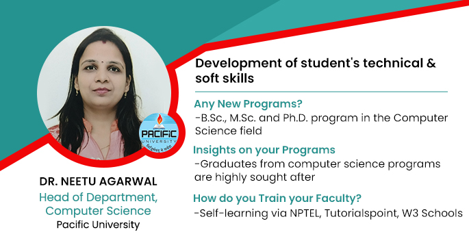 Pacific University: Dr. Neetu Agarwal, HoD, Computer Science