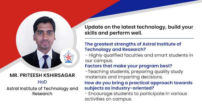 Astral Institute of Technology and Research: Mr. Priteesh KshirSagar, HoD