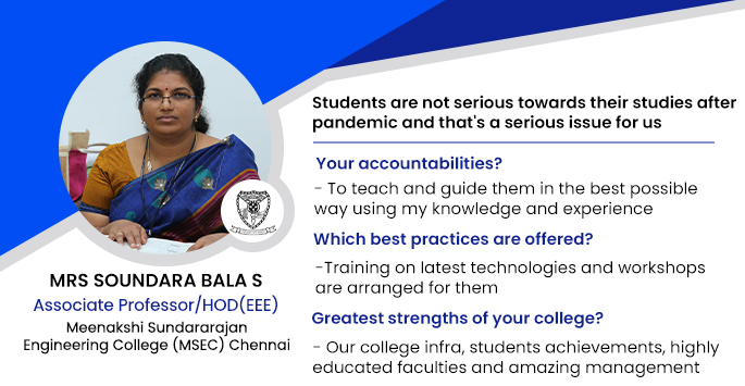 Meenakshi Sundararajan Engineering College (MSEC) Chennai: Mrs Soundara ...