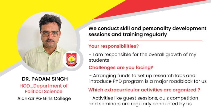 Alankar PG Girls College: Dr. Padam Singh, HOD-Department of Political ...