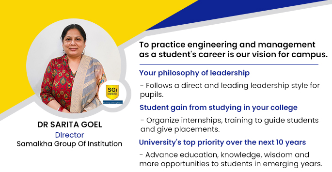 Samalkha Group Of Institutions: Dr Sarita Goel, DIrector