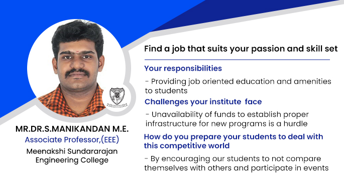 Meenakshi Sundararajan Engineering College (MSEC) Chennai: Mr. Dr. S.Manikandan