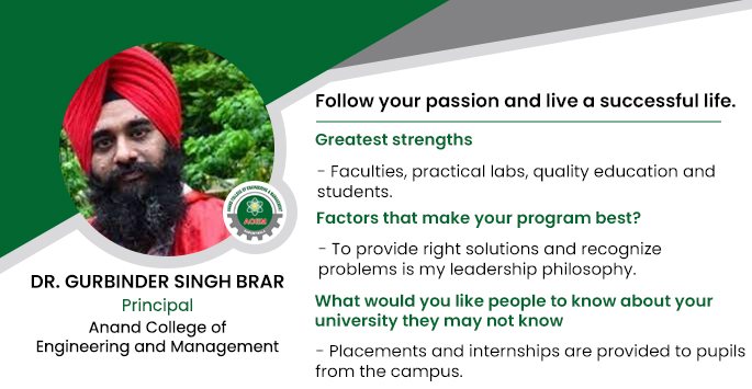 Anand College of Engineering and Management: Dr. Gurbinder Singh Brar ...