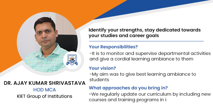 KIET Group of Institutions, Ghaziabad: Dr. Ajay Kumar Shrivastava, HOD MCA