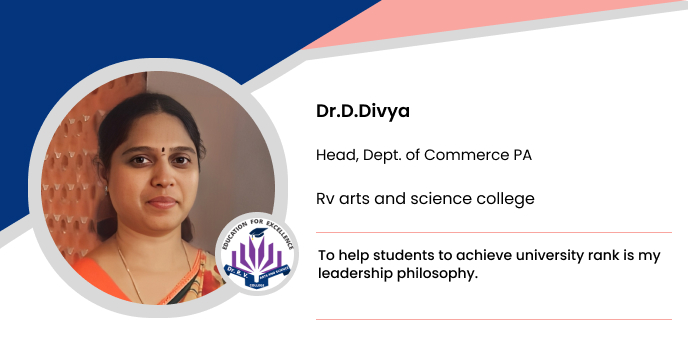 Dr. R. V. Arts And Science College: Dr. D. Divya, Head, Department of ...