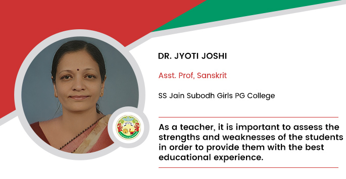 SS Jain Subodh Girls PG College: Dr. Jyoti Joshi, Asst. Prof, Sanskrit