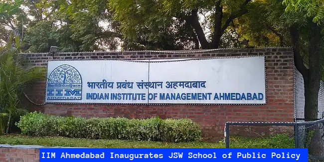 IIM Ahmedabad Inaugurates JSW School of Public Policy; Check Details Here