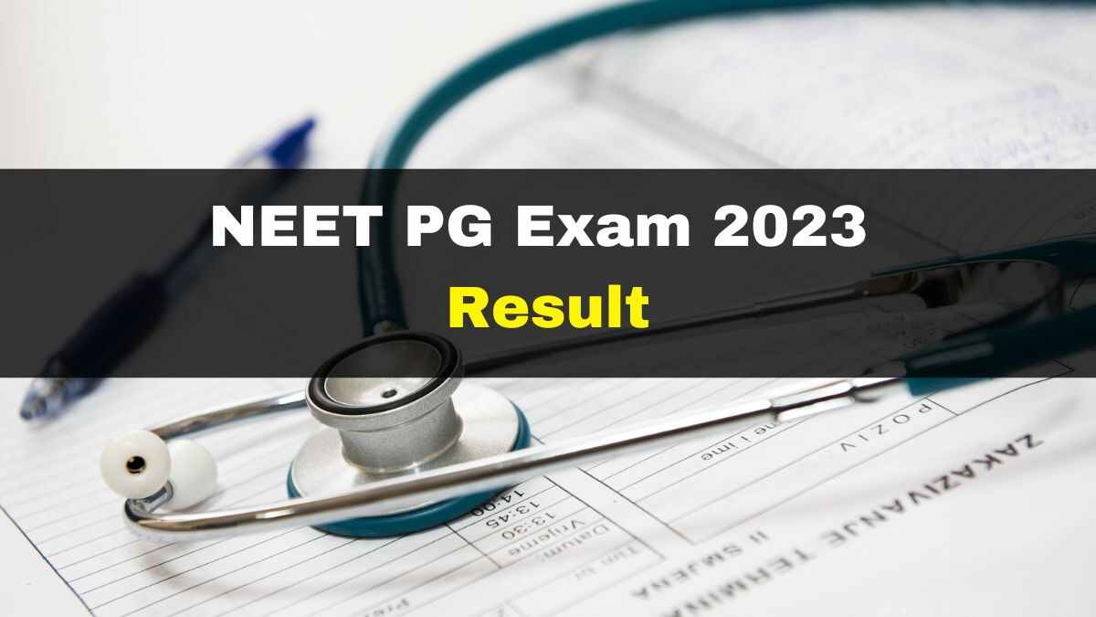 Neet Pg Result 2023 Declared Check Direct Link Here