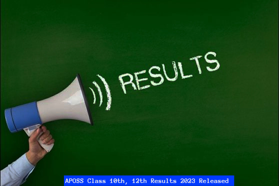 APOSS Results 2023 Released for Class 10th, 12th @apopenschool.ap.gov ...