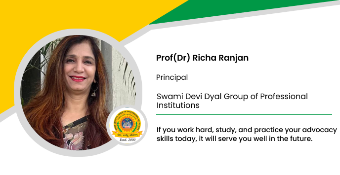 Swami Devi Dyal Group of Professional Institutions: Prof(Dr) Richa Ranjan, Principal (Law College)