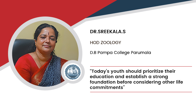 D.B Pampa College Parumala: Dr. Sreekala S, HOD Zoology