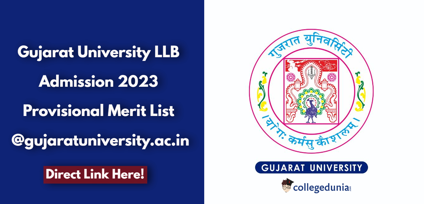 Gujarat University LLB Provisional Merit List 2023 Out @gujaratuniversity.ac.in; Check Direct ...