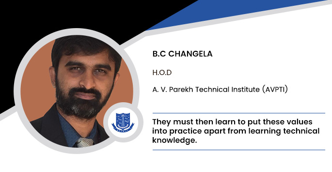 A. V. Parekh Technical Institute (AVPTI): B.C Changela, H.O.D