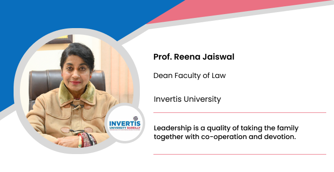 Invertis University: Prof. Reena Jaiswal, Dean Faculty of Law