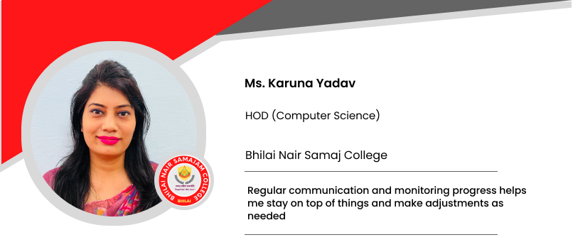 Bhilai Nair Samaj College: Ms. Karuna Yadav, HOD (Computer Science)