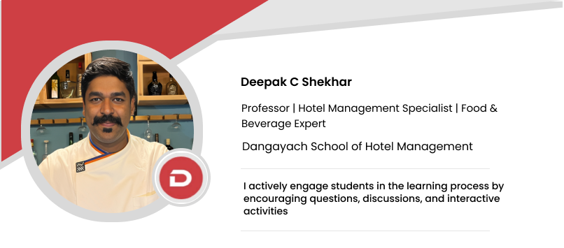 Dangayach School of Hotel Management: Deepak C Shekhar, Professor ...