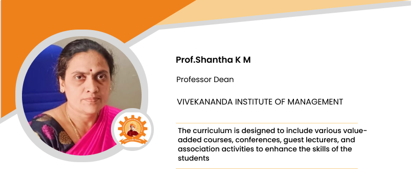 Vivekananda Institute of Management: Prof.Shantha K M, Professor Dean