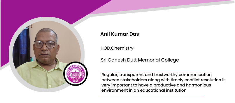 Sri Ganesh Dutt Memorial College: Anil Kumar Das, HOD, Chemistry
