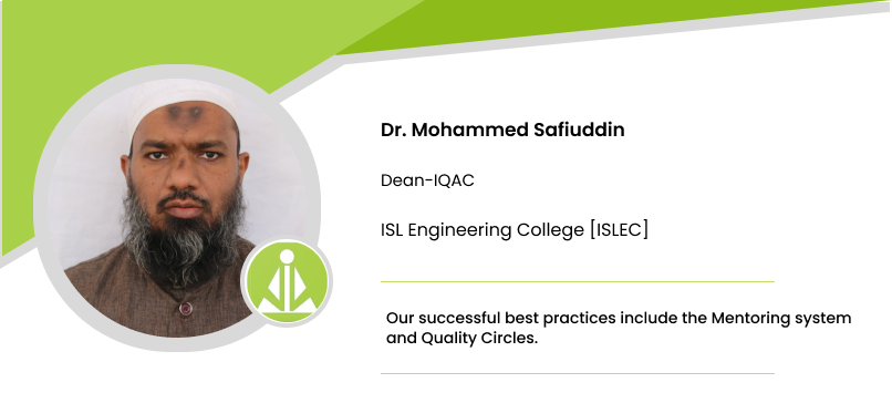 ISL Engineering College: Dr. Mohammed Safiuddin, Dean-IQAC