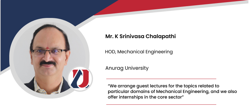 Anurag University: Mr. K Srinivasa Chalapathi, HOD, Mechanical Engineering