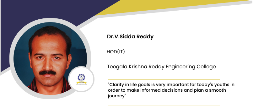 Teegala Krishna Reddy Engineering College: Dr.V.Sidda Reddy, HOD(IT)