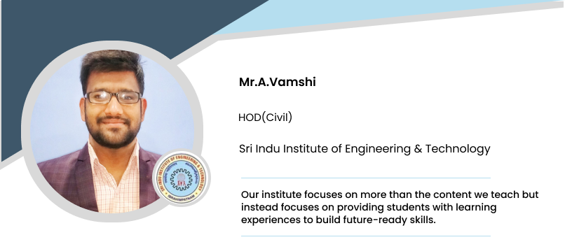 Sri Indu Institute of Engineering & Technology: Mr.A.Vamshi, HOD(Civil)