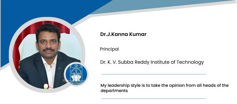Dr. K. V. Subba Reddy Institute of Technology: Dr.J.Kanna Kumar, Principal