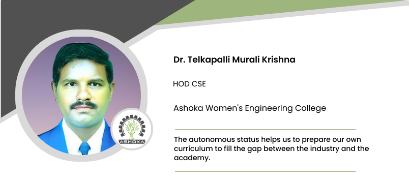 Ashoka Women's Engineering College: Dr. Telkapalli Murali Krishna, HOD CSE