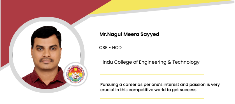 Hindu College of Engineering & Technology: Mr.Nagul Meera Sayyed, CSE - HOD