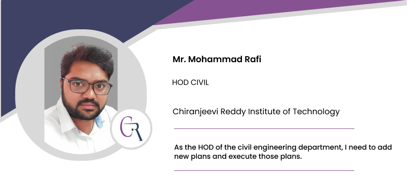 Chiranjeevi Reddy Institute of Technology: Mr. Mohammad Rafi, HOD CIVIL