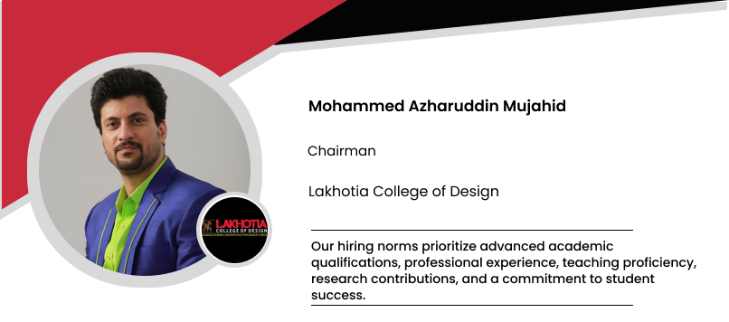 Lakhotia College of Design: Mohammed Azharuddin Mujahid, Chairman