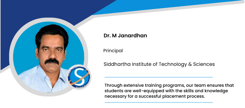 Siddhartha Institute of Technology & Sciences: Dr. M Janardhan, Principal
