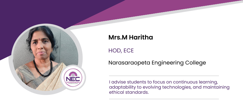 Narasaraopeta Engineering College: Mrs.M Haritha, HOD, ECE