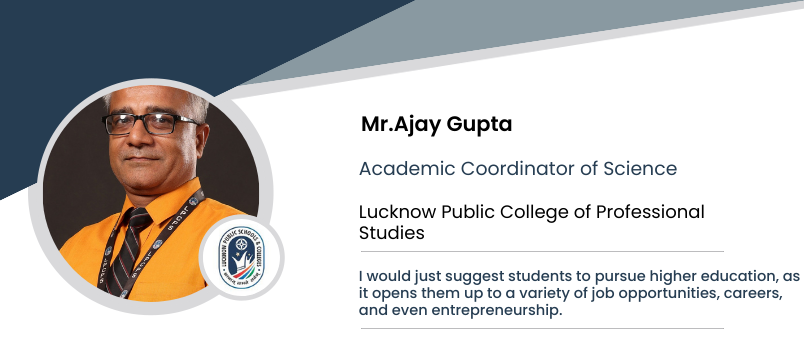 Lucknow Public College of Professional Studies: Mr.Ajay Gupta, Academic Coordinator of Science