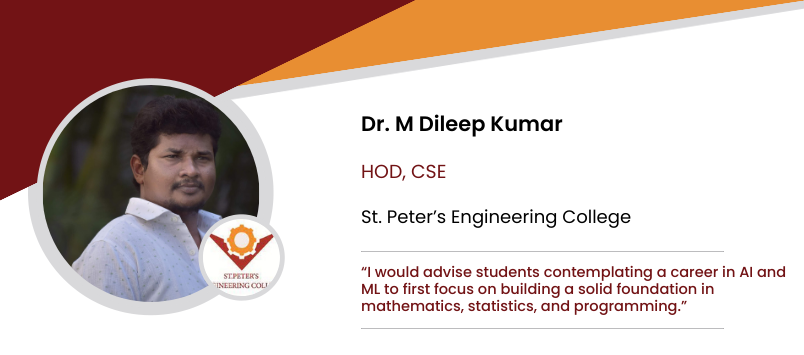 St. Peter’s Engineering College: Dr. M Dileep Kumar, HOD, CSE