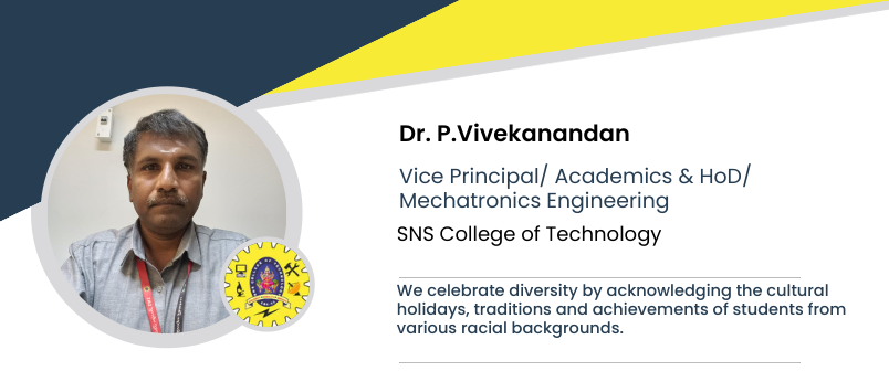 SNS College of Technology: Dr. P.Vivekanandan, Vice Principal/ Academics & HoD/ Mechatronics ...