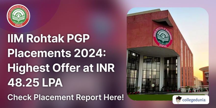 IIM Rohtak PGP Placements 2024: 321 Students Placed, Highest Offer at INR 48.25 LPA