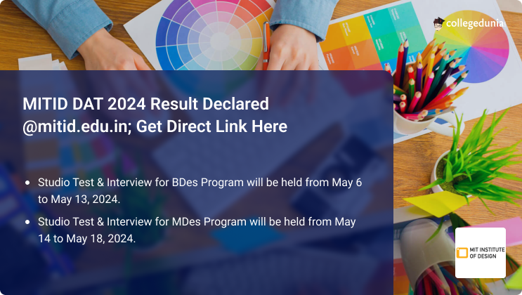 MITID DAT Result 2024 Out @mitid.edu.in; Get Direct Link Here