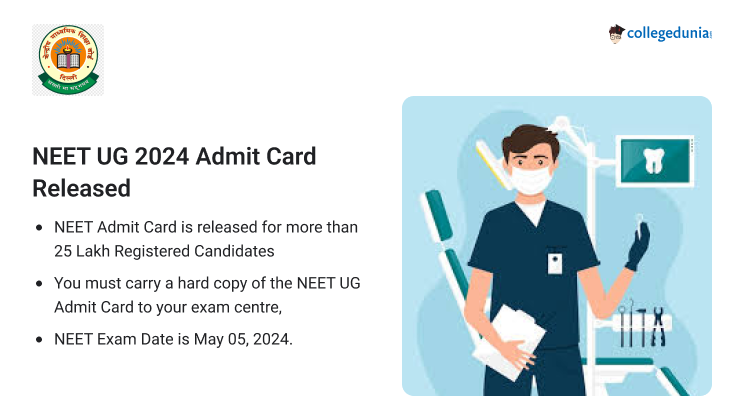 NEET UG 2024 Admit Card Released @neet.ntaonline.in; Check Download ...