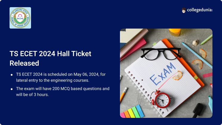 TS ECET 2024 Hall Ticket Released Today @ecet.tsche.ac.in; Check Direct Link Here