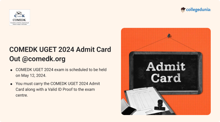 COMEDK UGET 2024 Admit Card Out @comedk.org; Check Direct Download Link ...