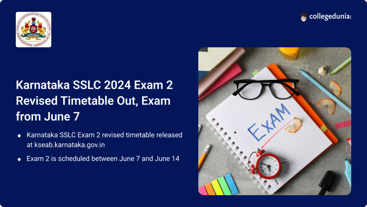 Karnataka SSLC 2024 Exam 2 Revised Timetable Out, Exam from June 7 ...
