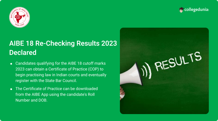 AIBE 18 Re-Checking Results 2023 Declared, Get Direct Link to Download Here