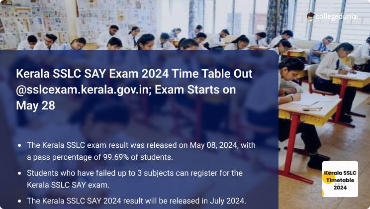 Kerala SSLC SAY Exam 2024 Time Table Out @sslcexam.kerala.gov.in; Exam ...