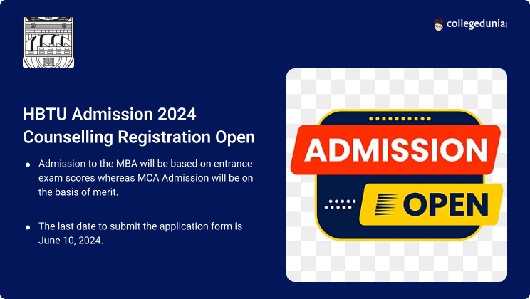 HBTU Admission 2024 Counselling Registration Open for MBA and MCA ...