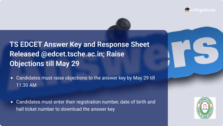 TS EDCET Answer Key and Response Sheet Released @edcet.tsche.ac.in; Raise Objections till May 29